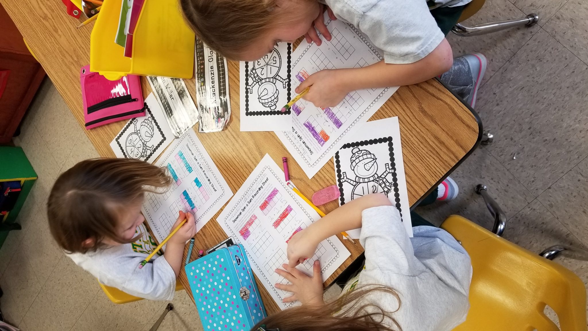 Snowman Spin and Add | St Stephen School