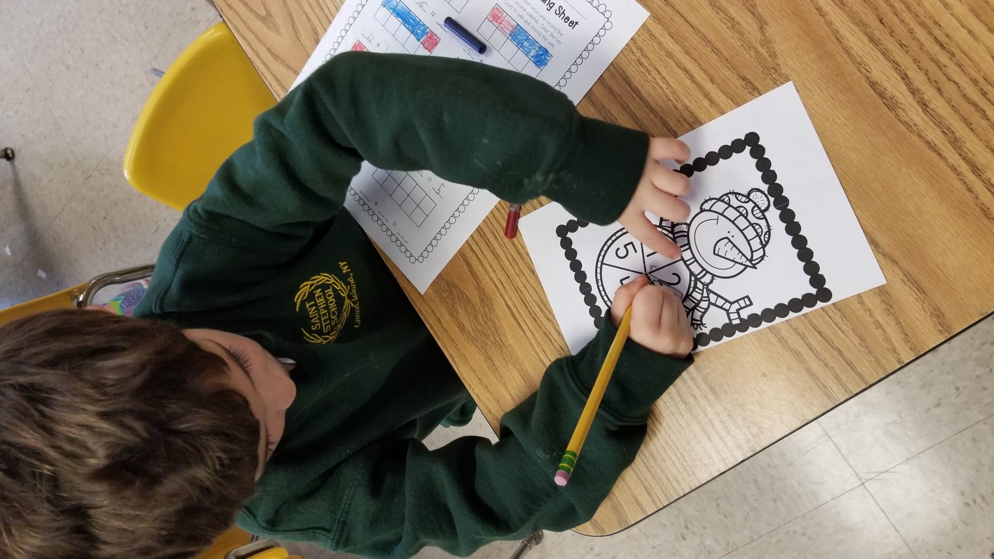 Snowman Spin and Add | St Stephen School