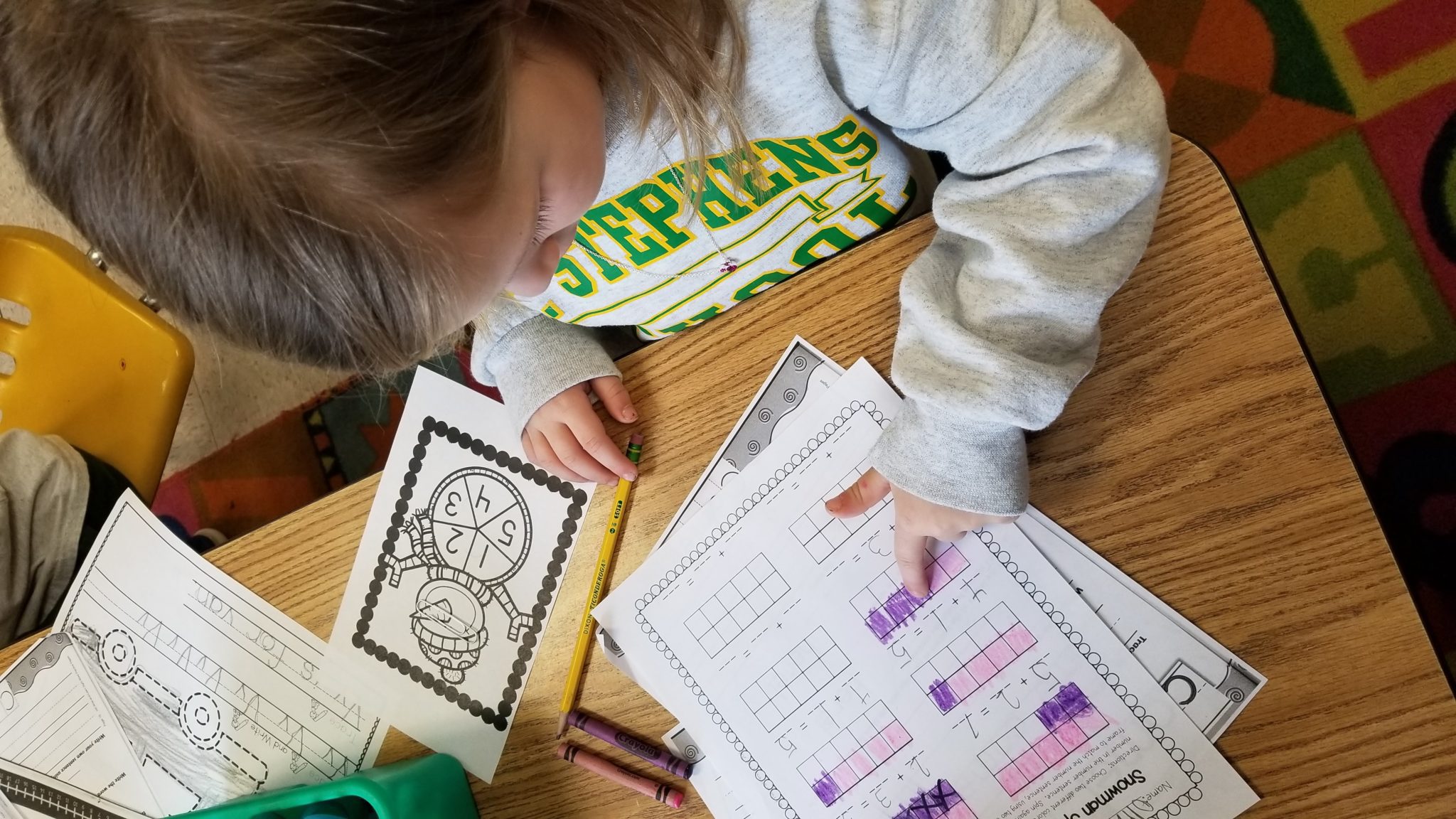 Snowman Spin and Add | St Stephen School