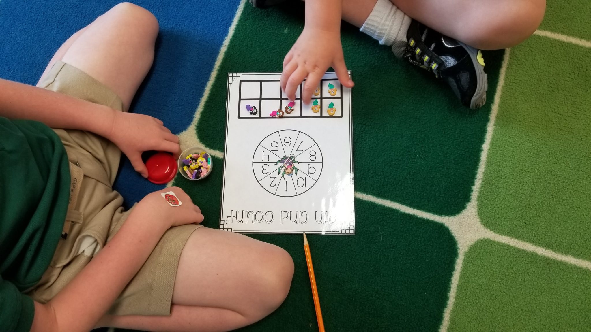 We love mini eraser math centers! | St Stephen School
